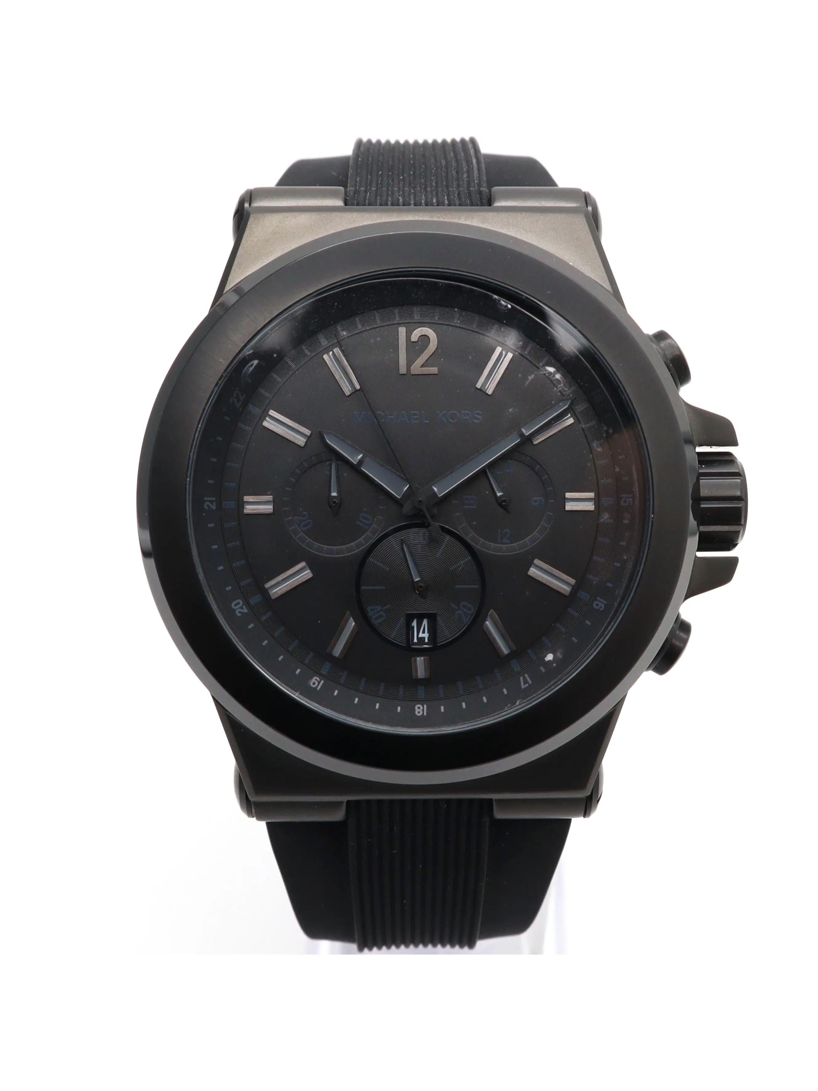 New Michael Kors Dylan Steel 48mm Chronograph Black Dial Men Quartz ...