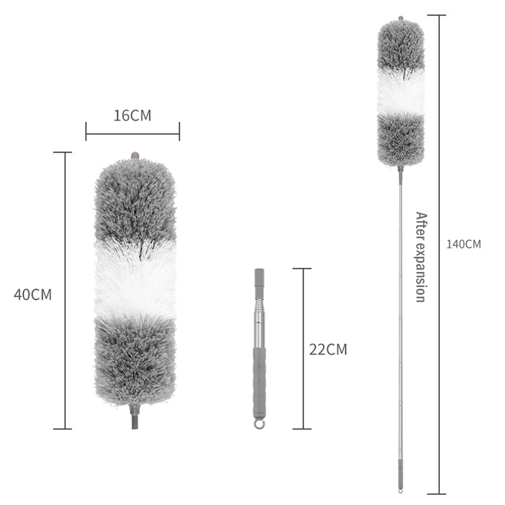 New Microfiber Duster Extendable Duster Cleaner Brush Telescopic ...