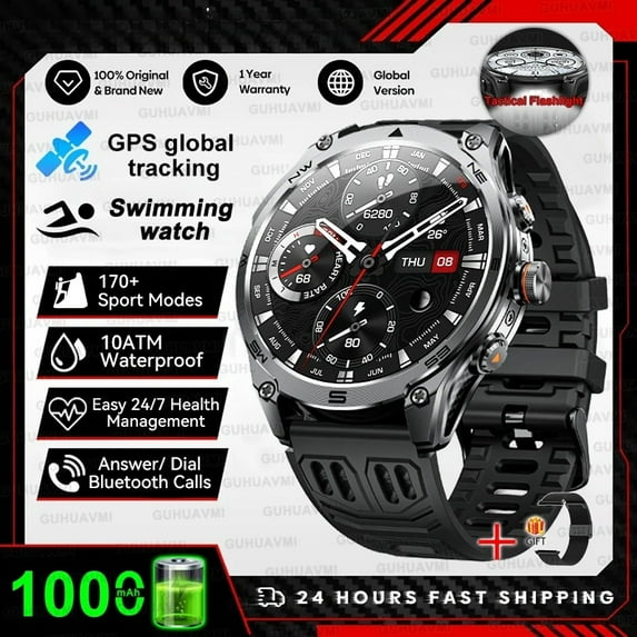 New Military T-Rex 3 Ultra GPS Smart Watch 1000mAh Battery 10ATM ...