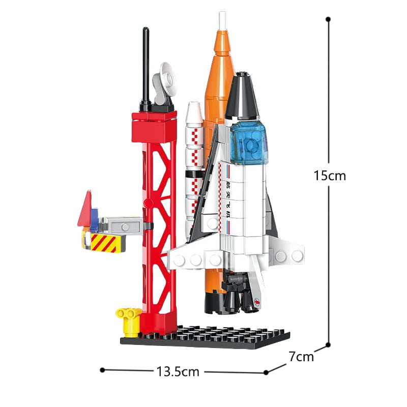 New Mini Aerospace Manned Rocket Model Building Blocks Space Station ...