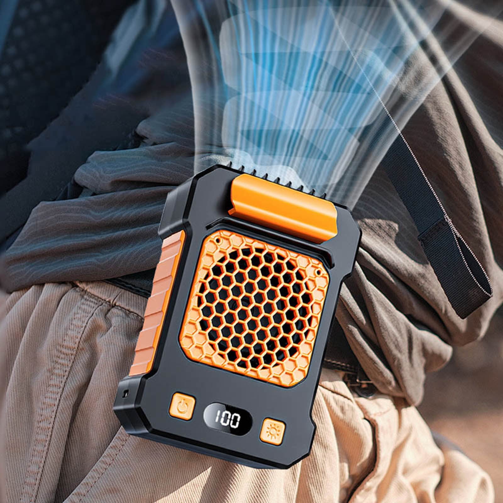 New Mini Portable Fans - Outdoor Waist Mounted Fan with High Wind Power ...