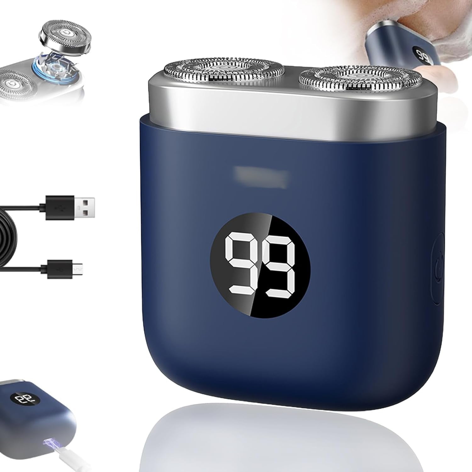 New Model Mini Dual-Head Electric Shaver, 2025 Upgraded Pocket Shaver ...