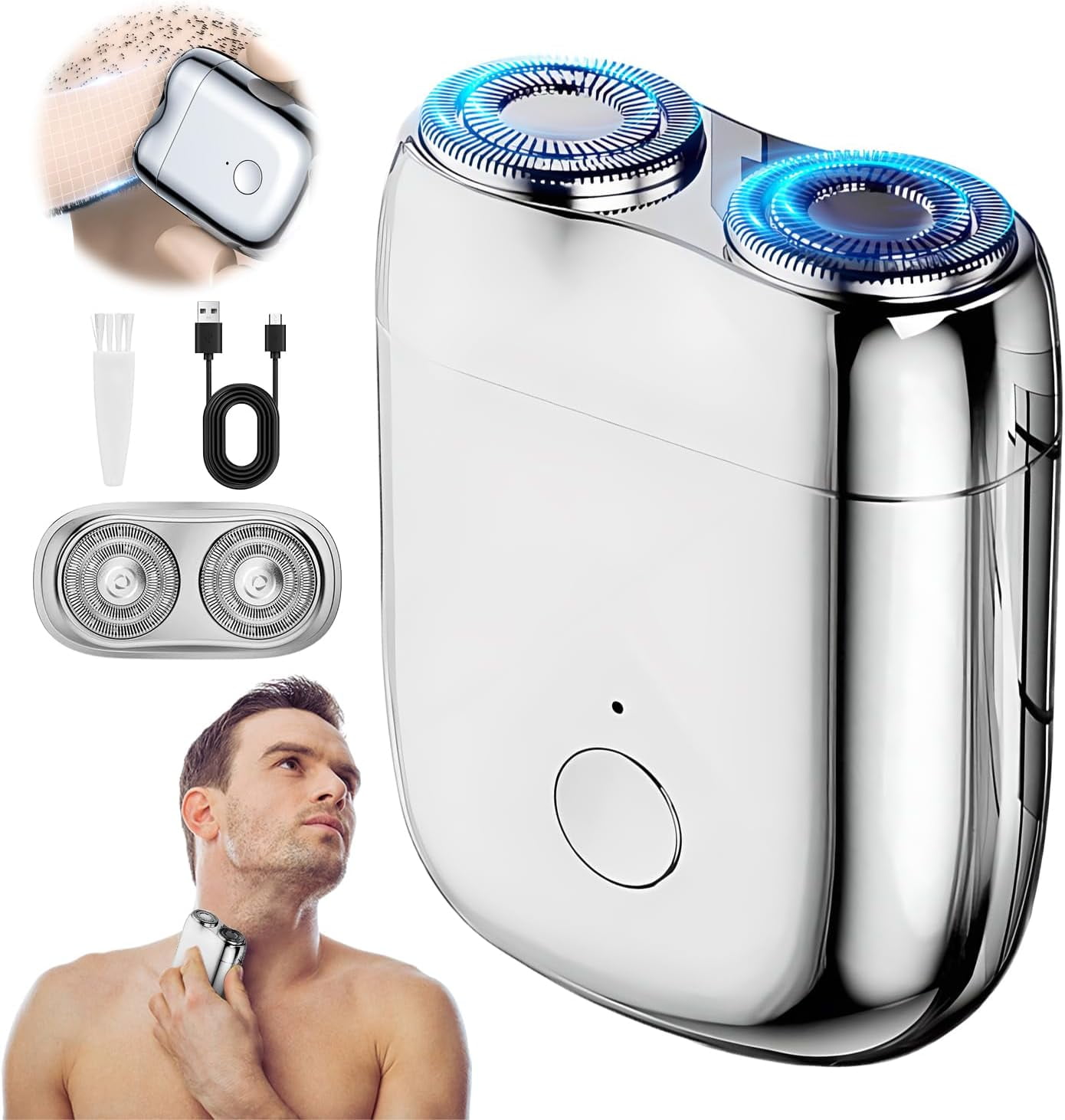 New Model Mini Dual-Head Electric Shaver, Dual Head Shaver, 2025 New ...