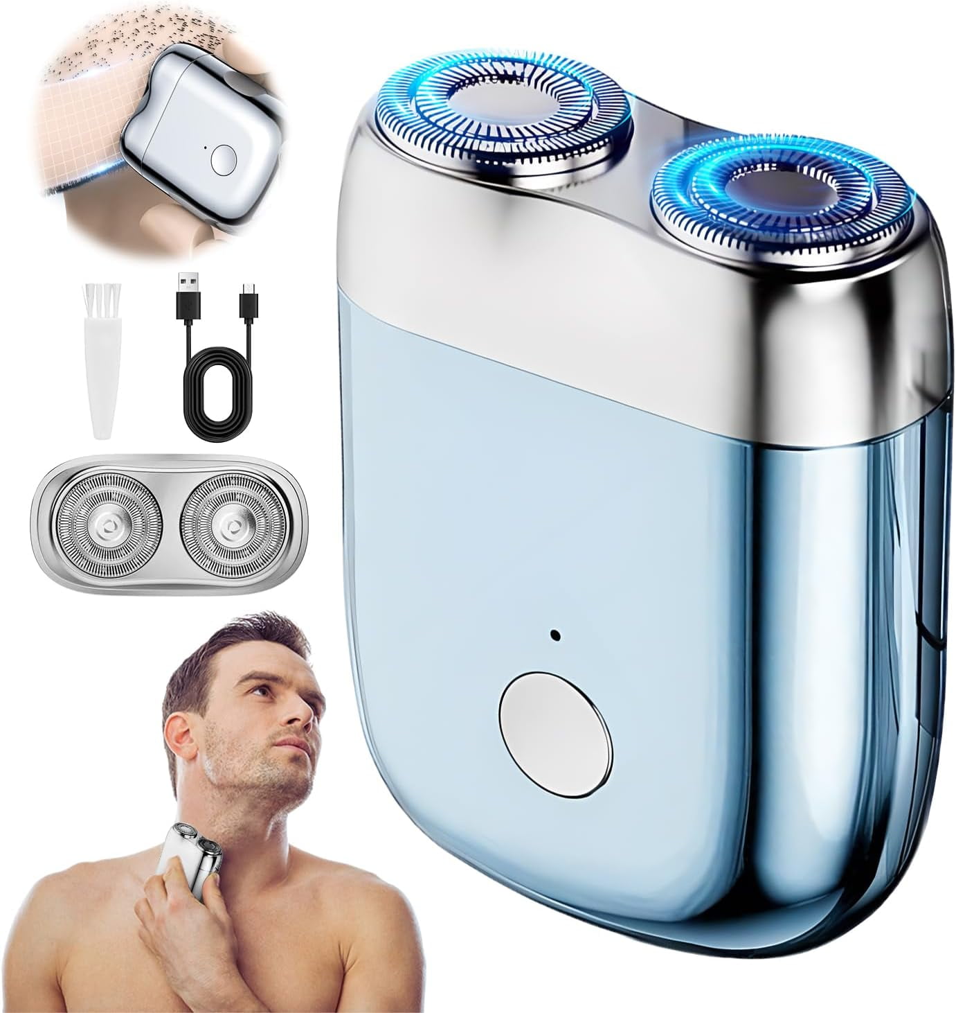 New Model Mini Dual-Head Electric Shaver, Dual Head Shaver, 2025 New ...