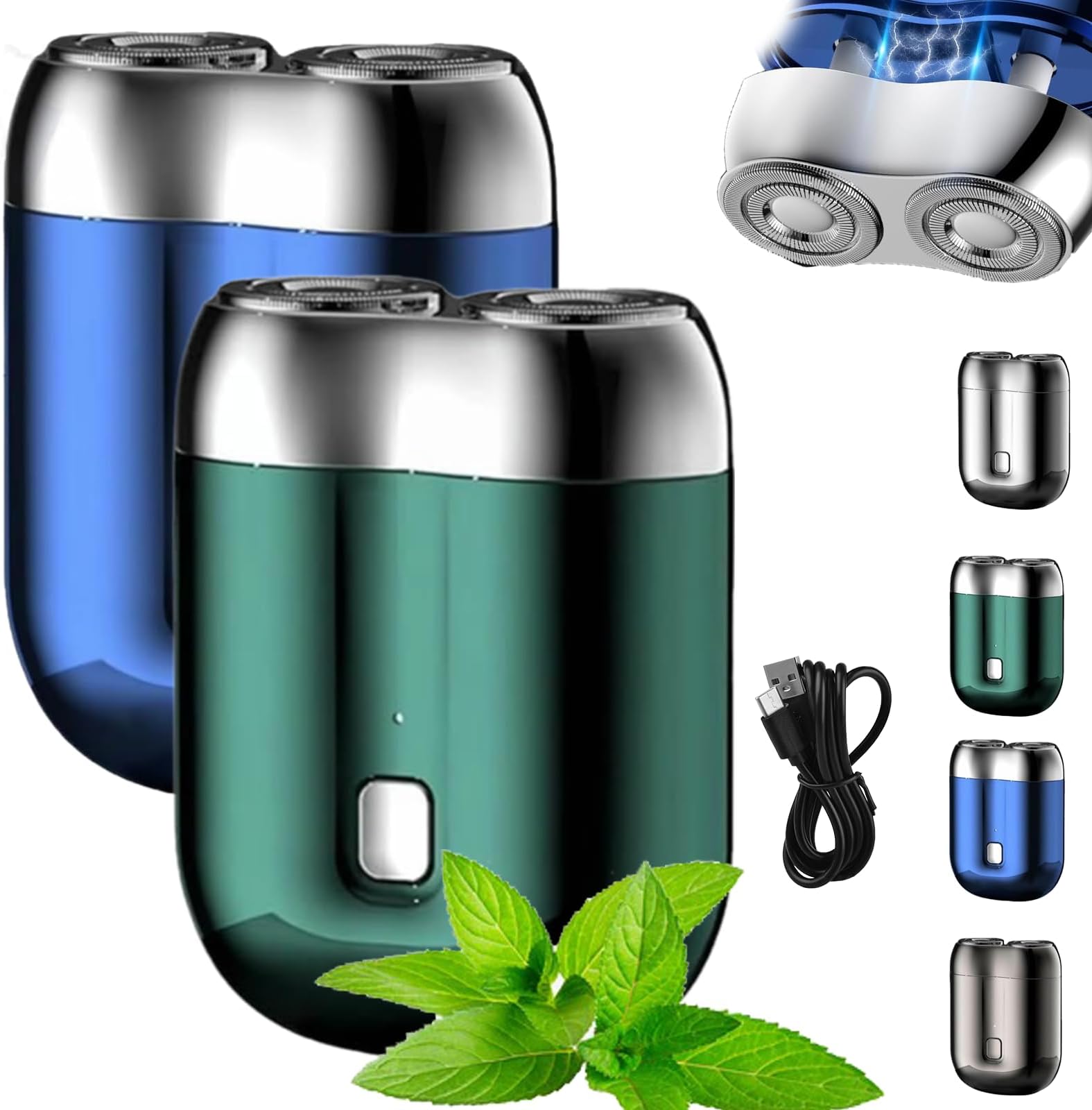 New Model Mini Dual-Head Electric Shaver, Upgrade Mini Razor Dual Head ...