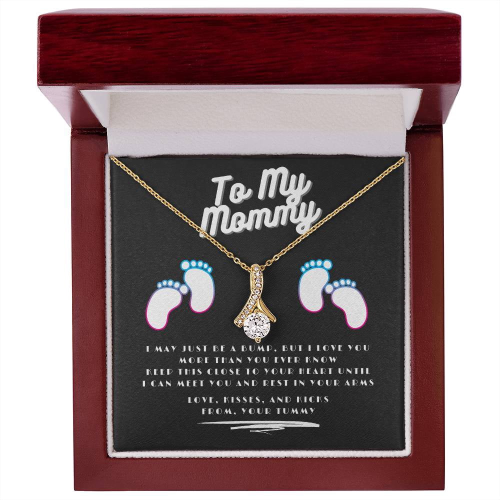 New Mommy - On My Way Necklace, Alluring Beauty Necklace, 14k White ...