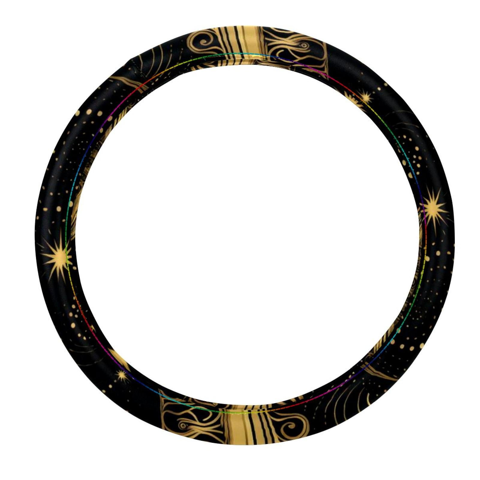 New Moon Symbol 14.5 Inch Printing PVC Leather Car Wheel Cover Auto ...