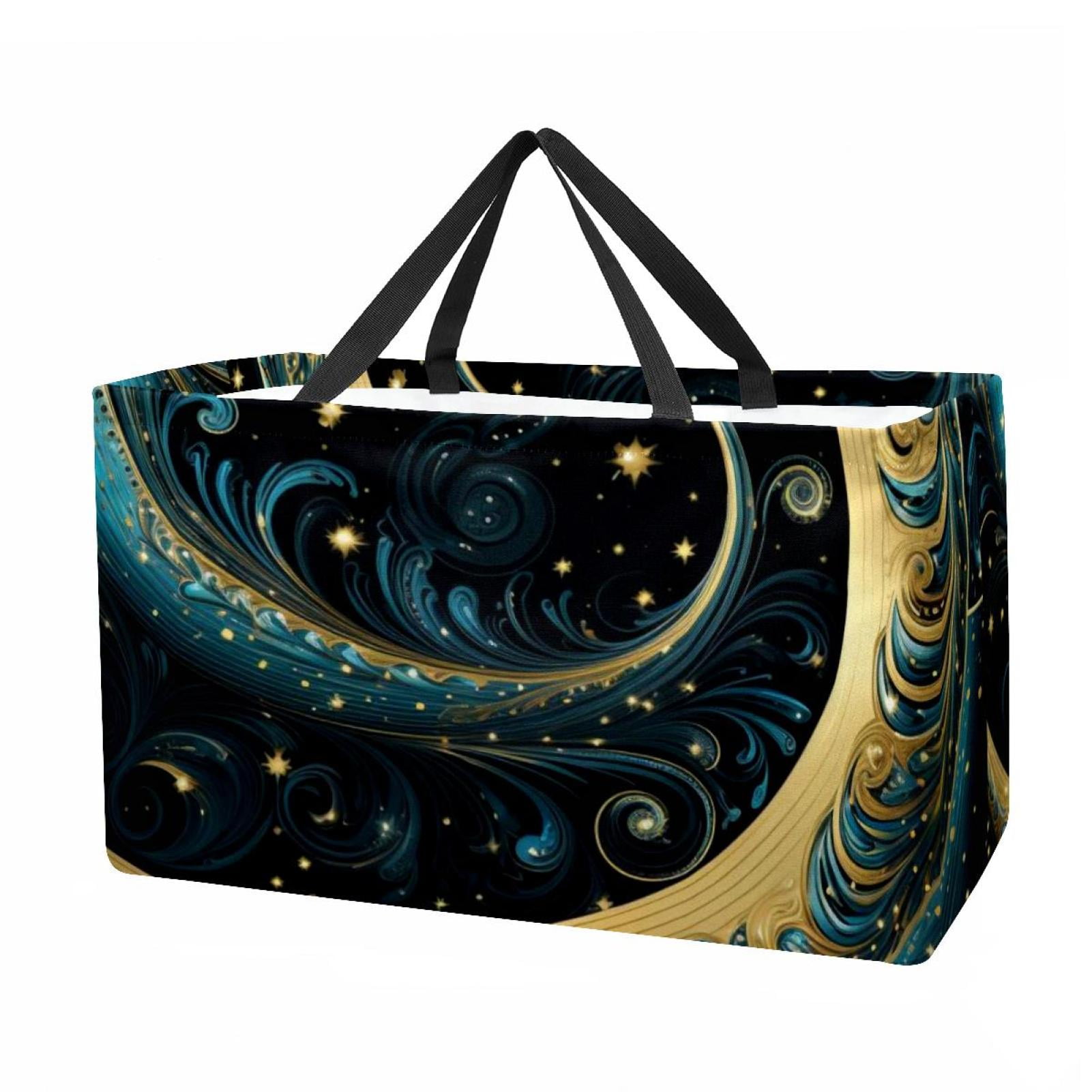 New Moon Symbol Large Capacity Reusable Foldable Oxford Cloth Grocery ...