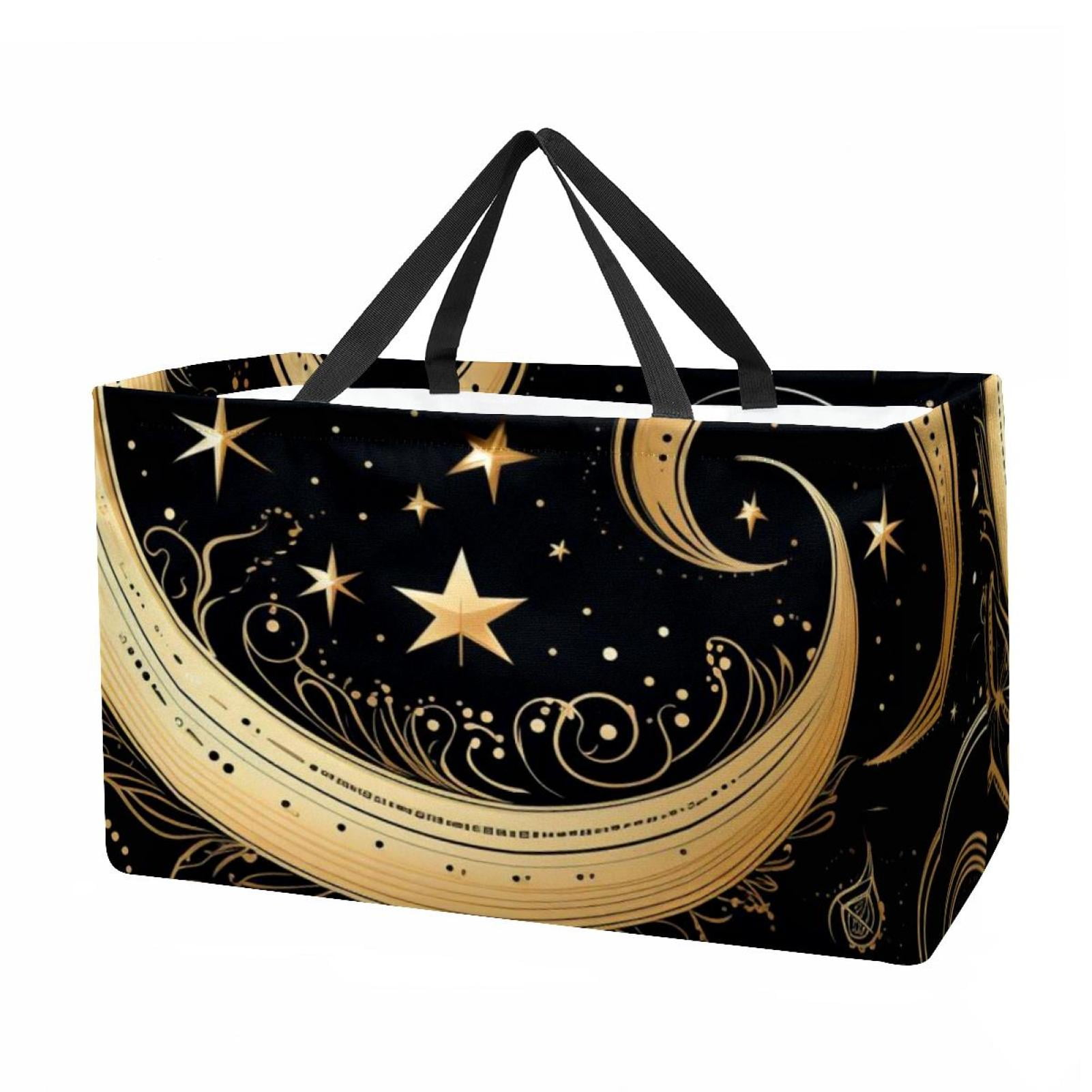 New Moon Symbol Large Foldable Oxford Cloth Easter Basket Beach Bag ...