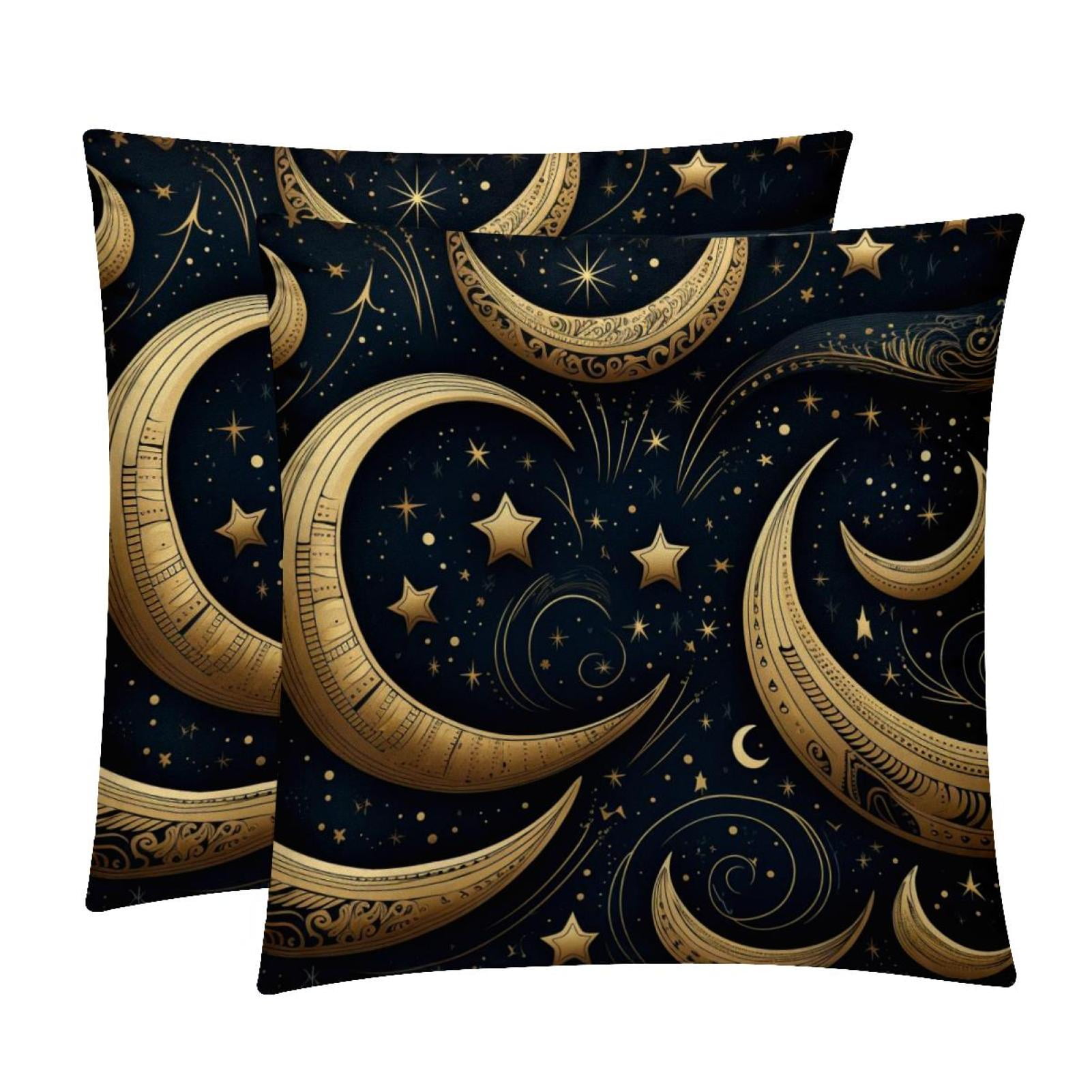 New Moon Symbol Pillow Covers Set of 2 with Unique Patterns - Available ...