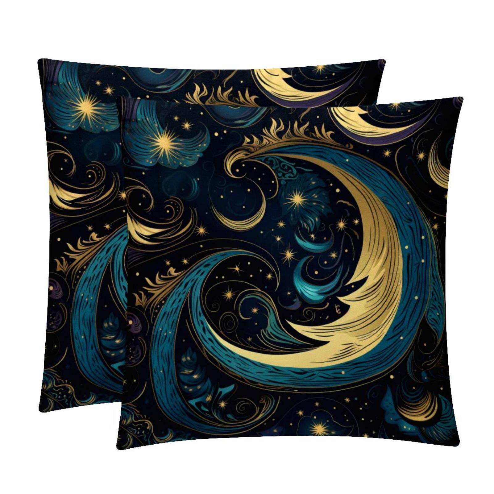 New Moon Symbol Stunning Velvet Throw Pillow Covers with Unique ...