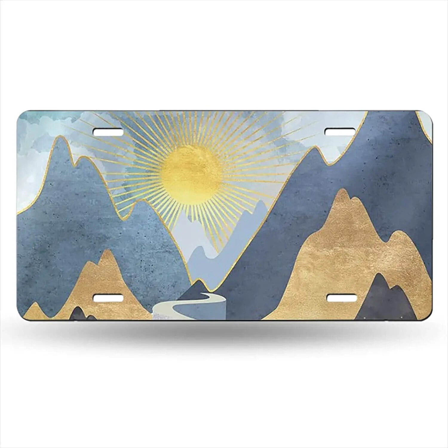 New Mountain Sun License Plate Landscape Decorative Plate Front of Car ...