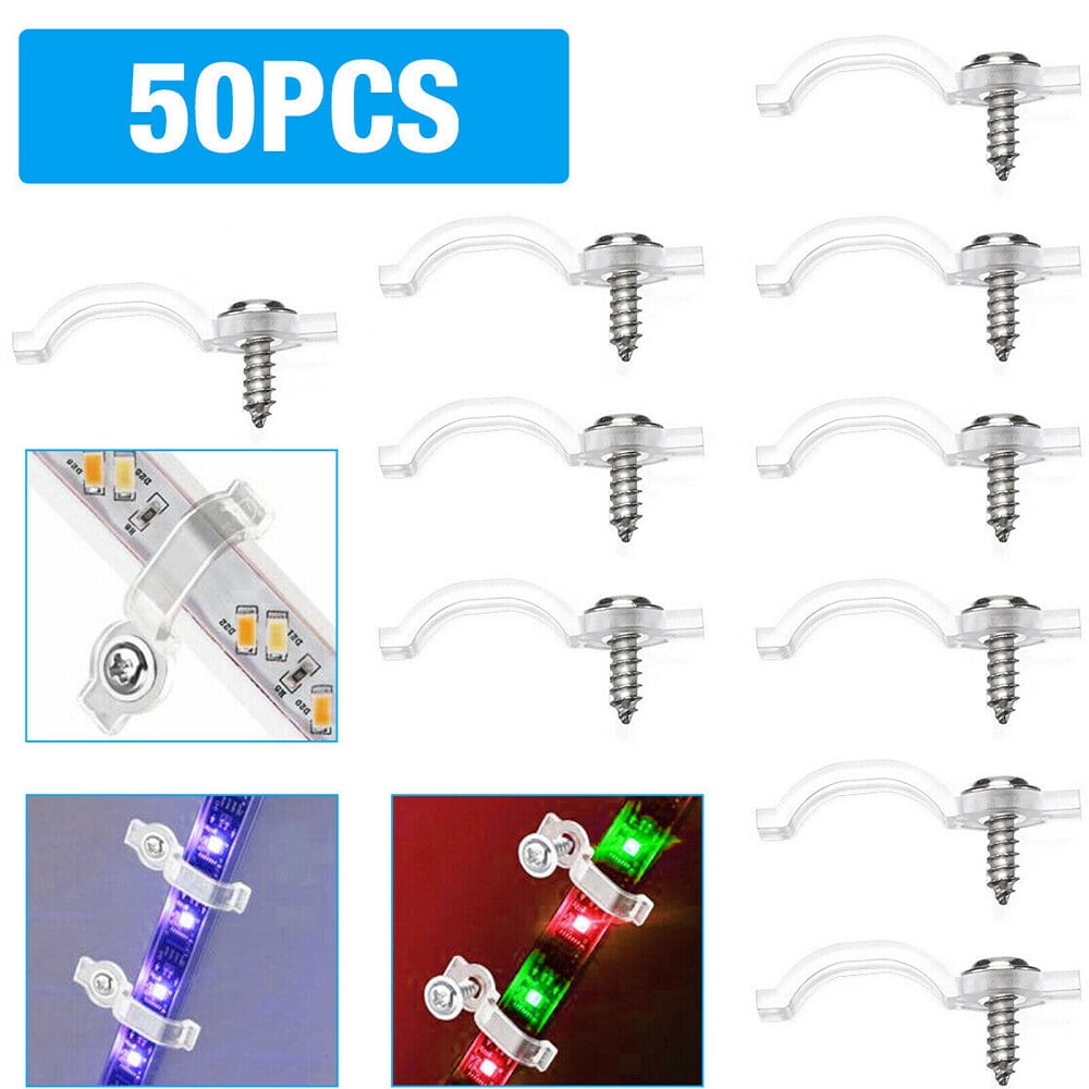 New Mounting Bracket LED Strip Light Clip Fastener For Fixing 5050 RGB ...
