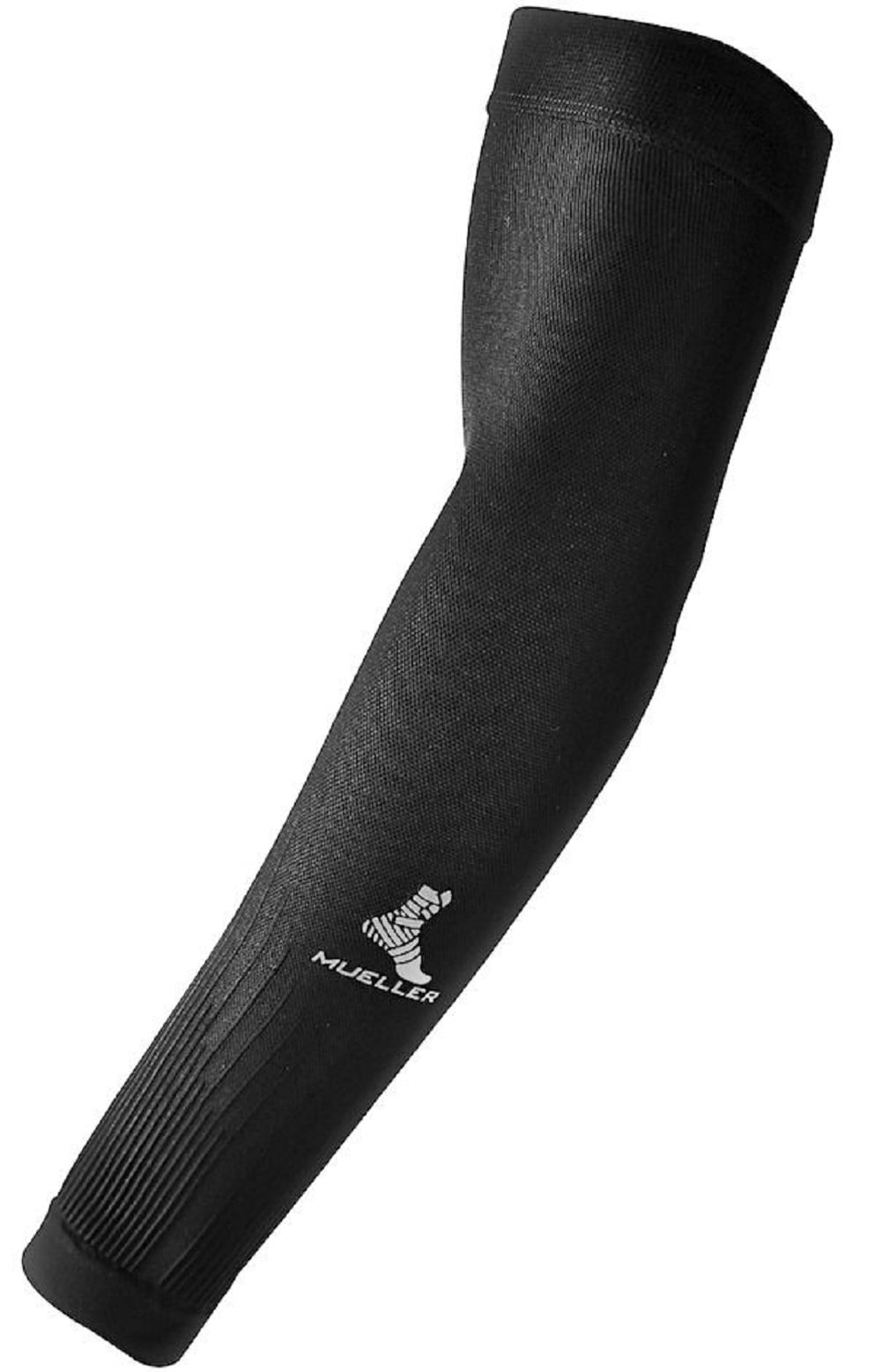 New Mueller Graduated Compression Arm Sleeves Medium Black 2 Sleeves ...