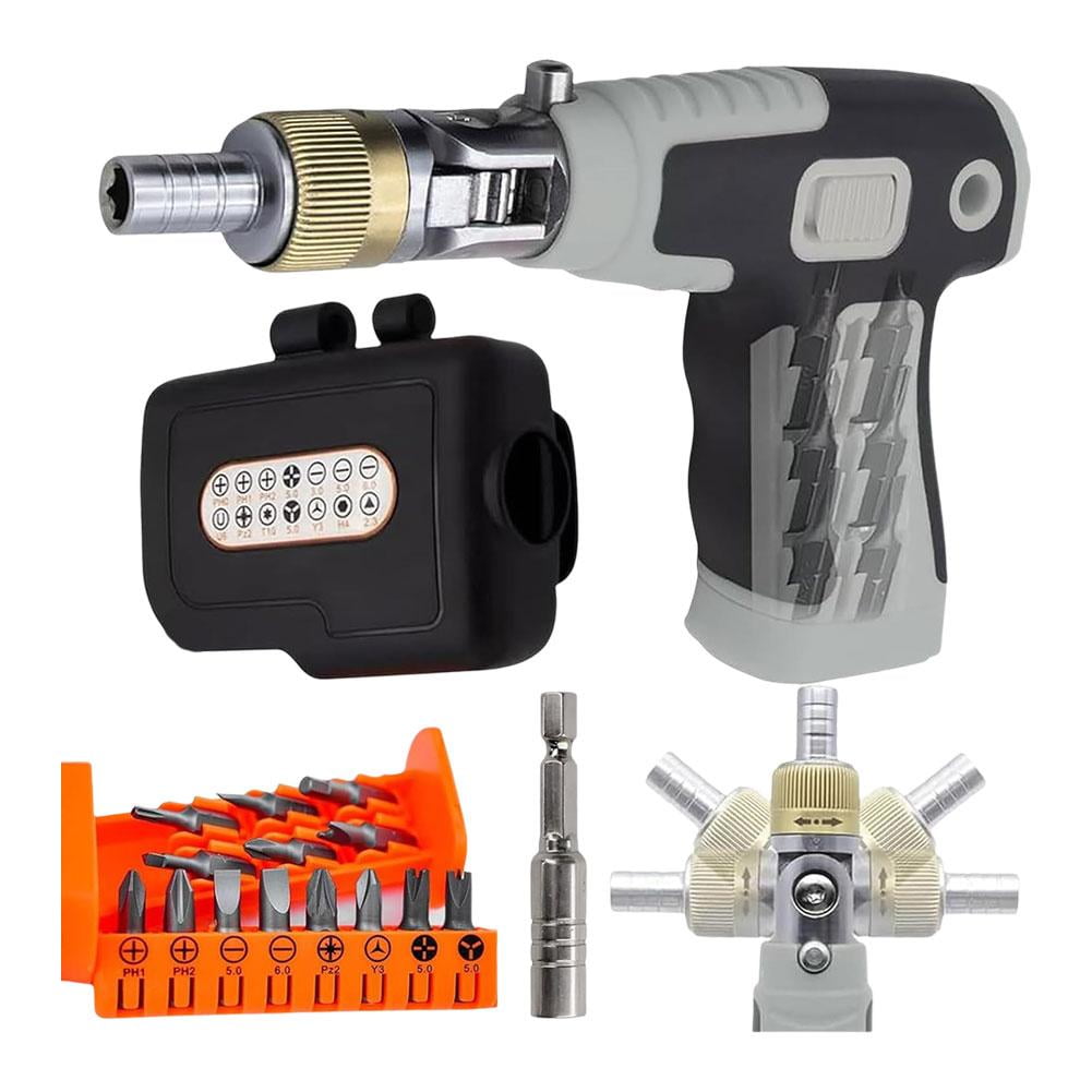 Gray Ratchet Dual-Purpose Screwdriver Double-Headed Cross And Flat Mini ...