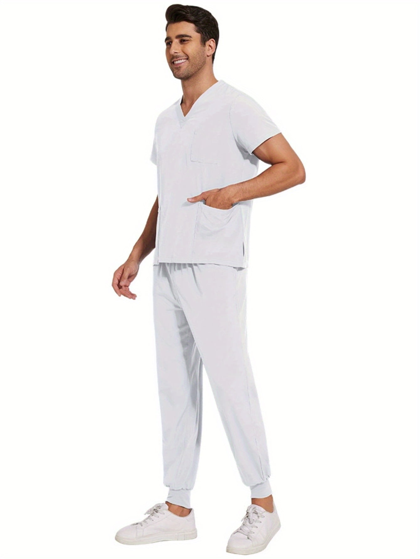 New Multicolor Scrubs Tops Pants Men Hospital Nurse Work Wear Uniforms ...