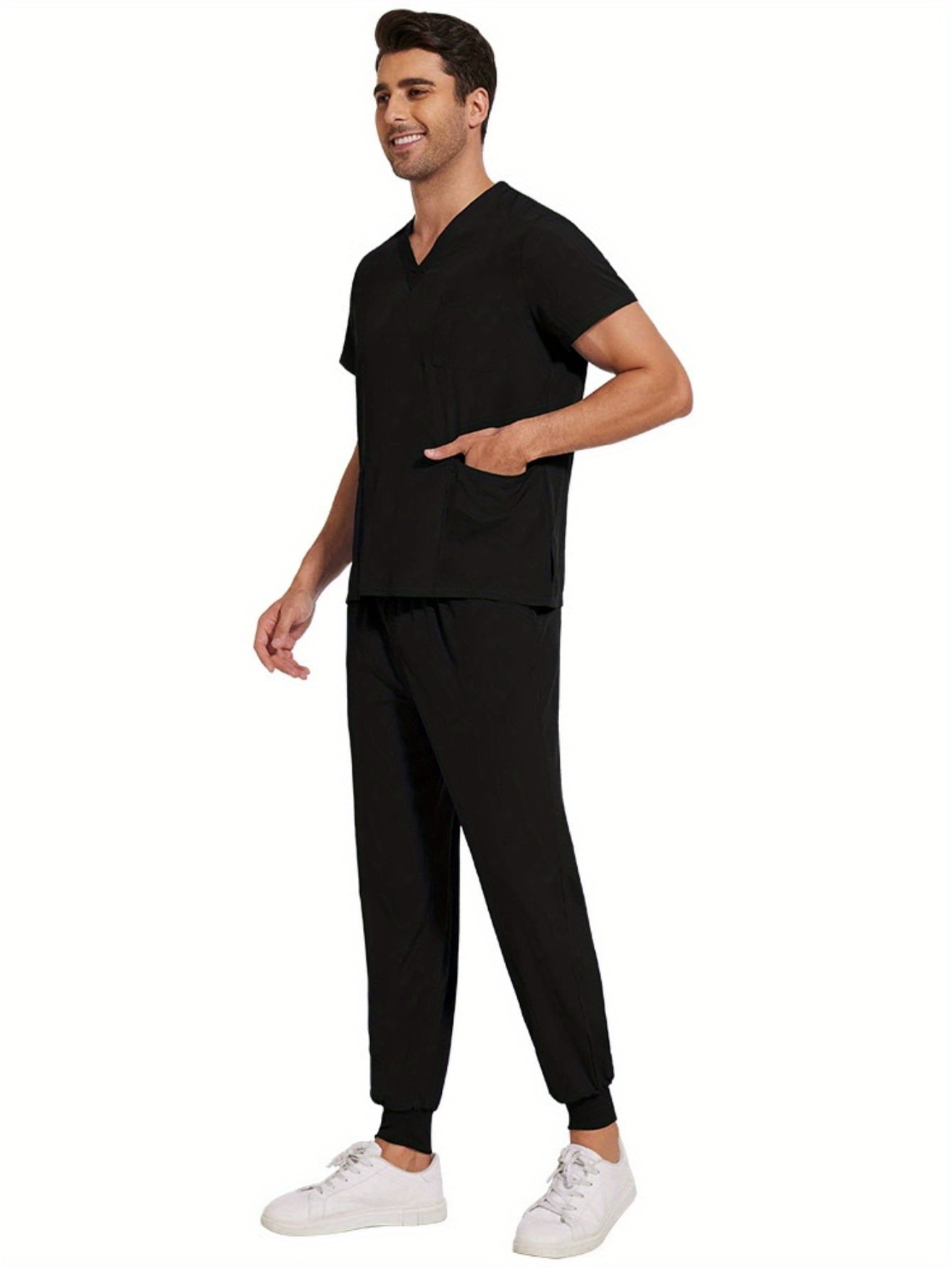 New Multicolor Scrubs Tops Pants Men Hospital Nurse Work Wear Uniforms ...