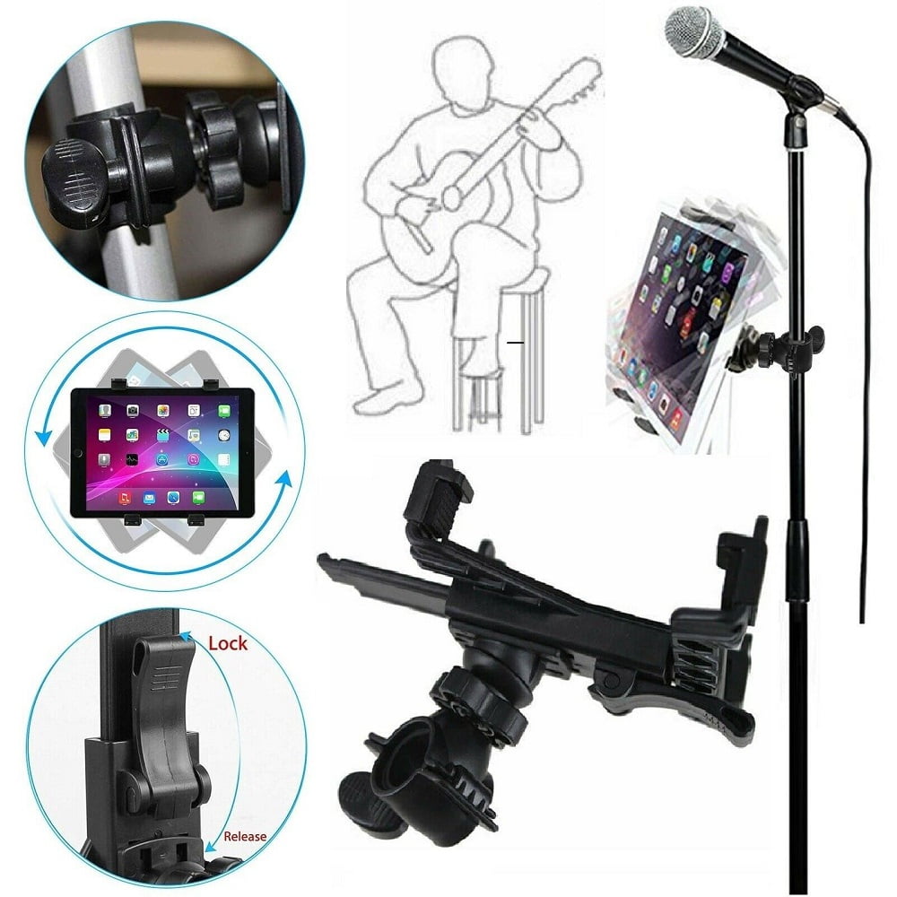 New Music Microphone Stand Holder Mount For 7 to 11 Inch Tablet iPad ...