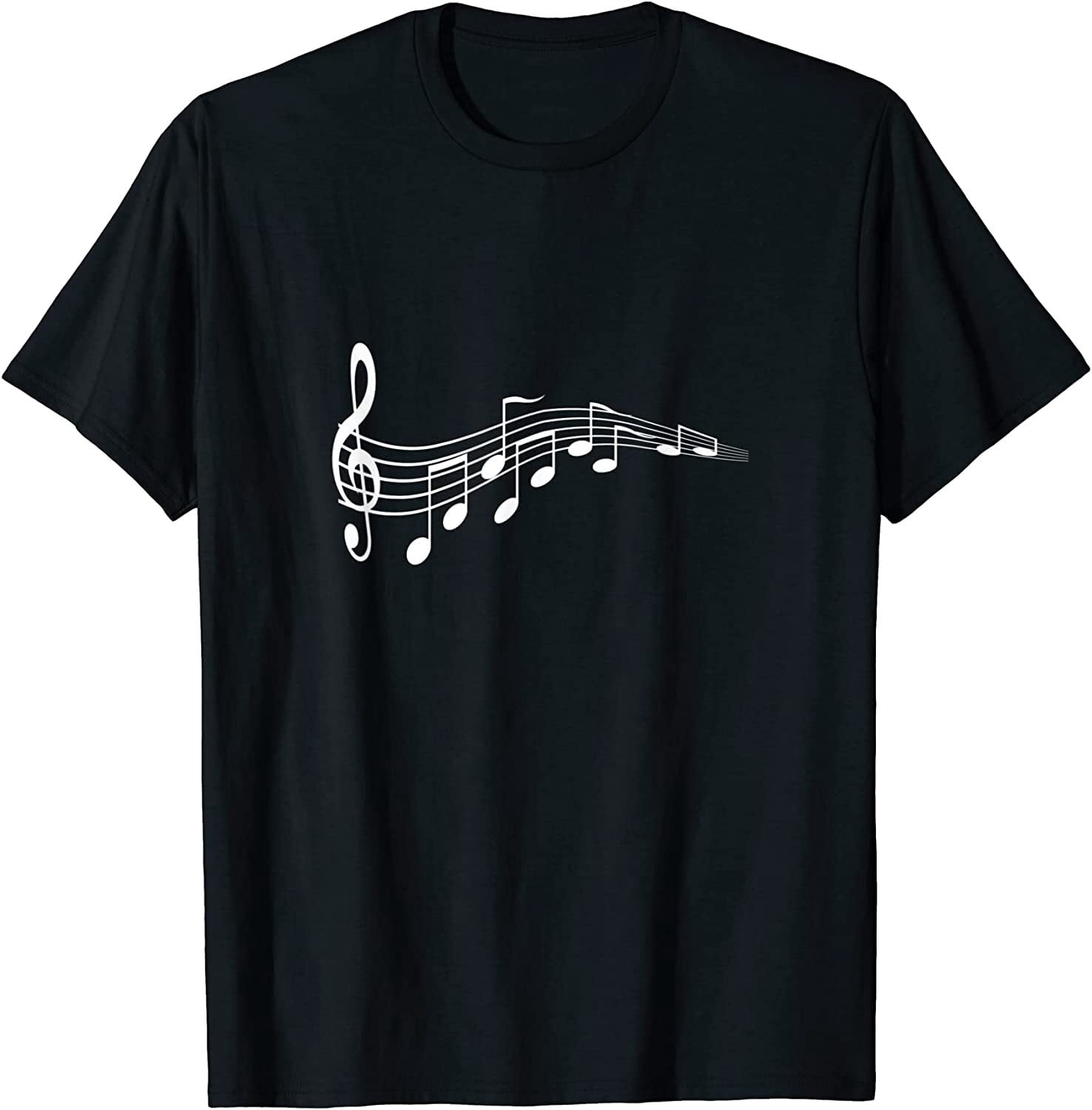 New Musical Notes Music Dad Text In Treble Clef T-Shirt - Walmart.com