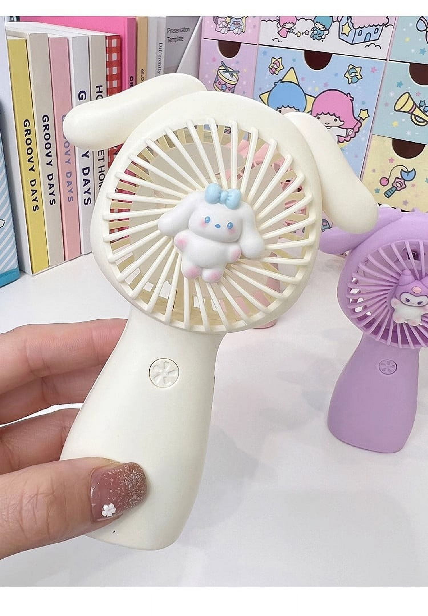 New My Melody Kuromi Anime Kawaii Sanrio Usb Charging Handheld Fan Cute ...