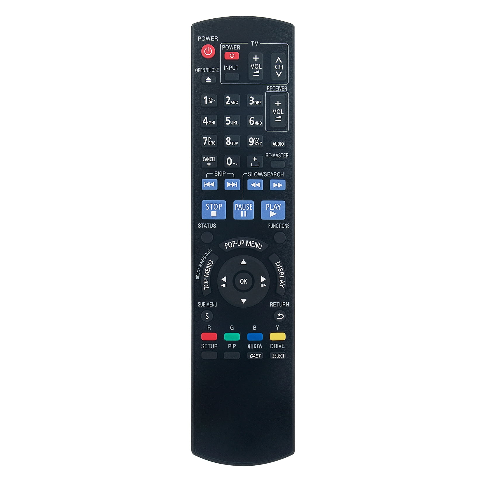 New N2QAYB000378 Replaced Remote Control Fit for Panasonic Blu-ray ...