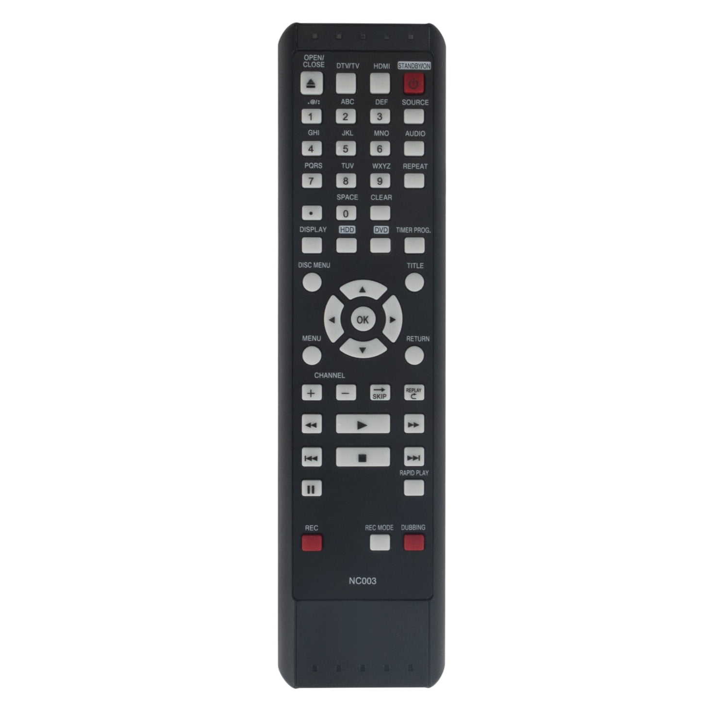 New NC003 NC003UD Replace Remote Control fit for Magnavox DVD Recorder ...