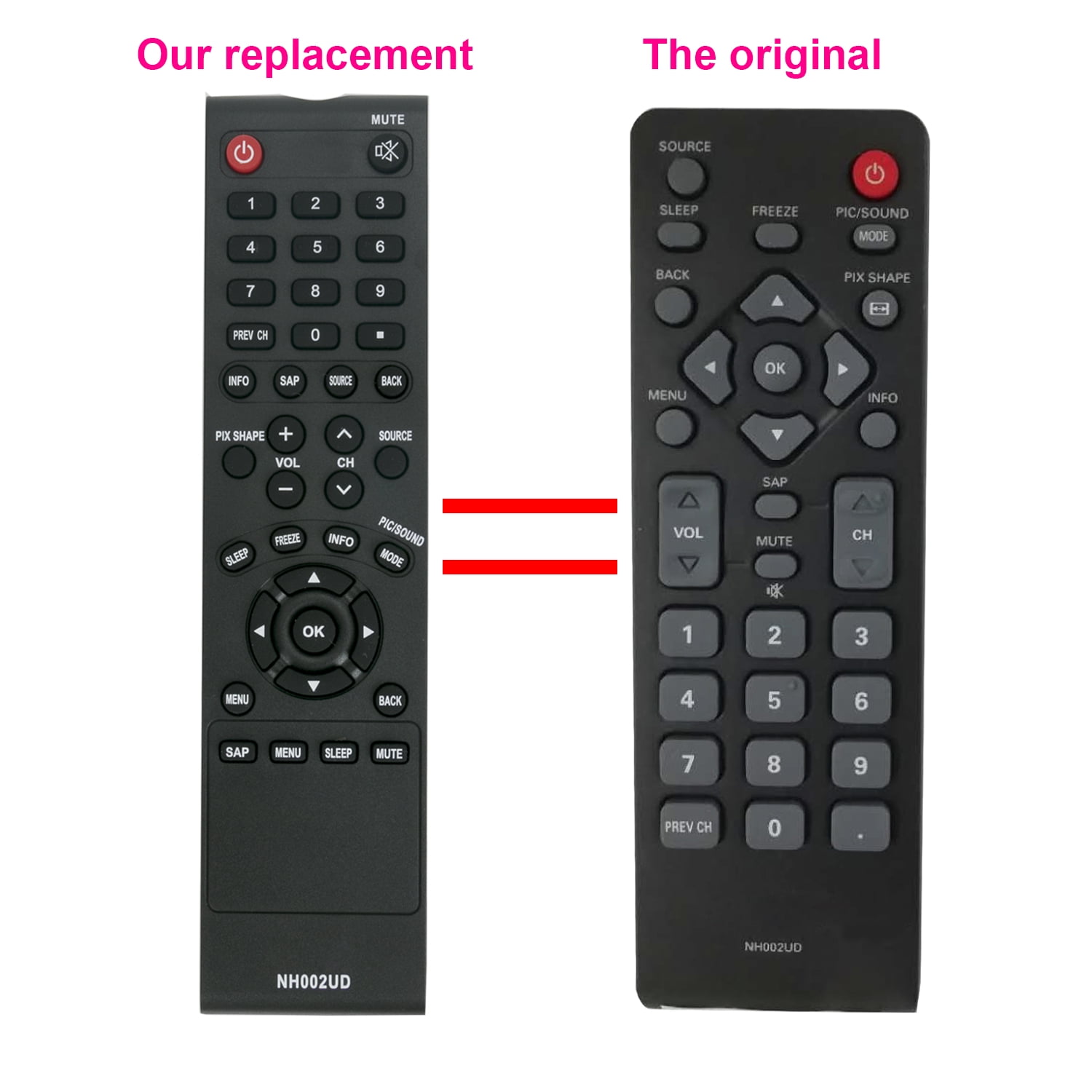 New NH002UD Remote control for Sanyo TV FW55D25F - Walmart.com