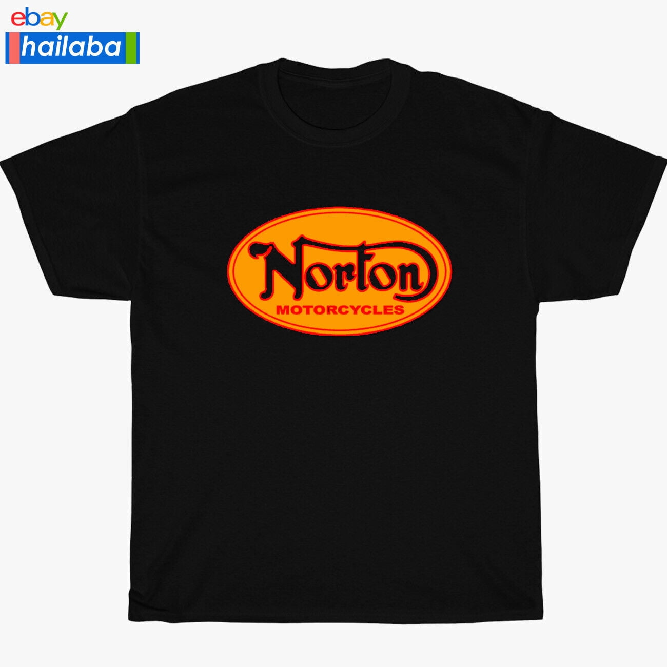 New NORTON Motorcycle Logo Black/Navy/Sport Grey/White Men's T-Shirt S ...