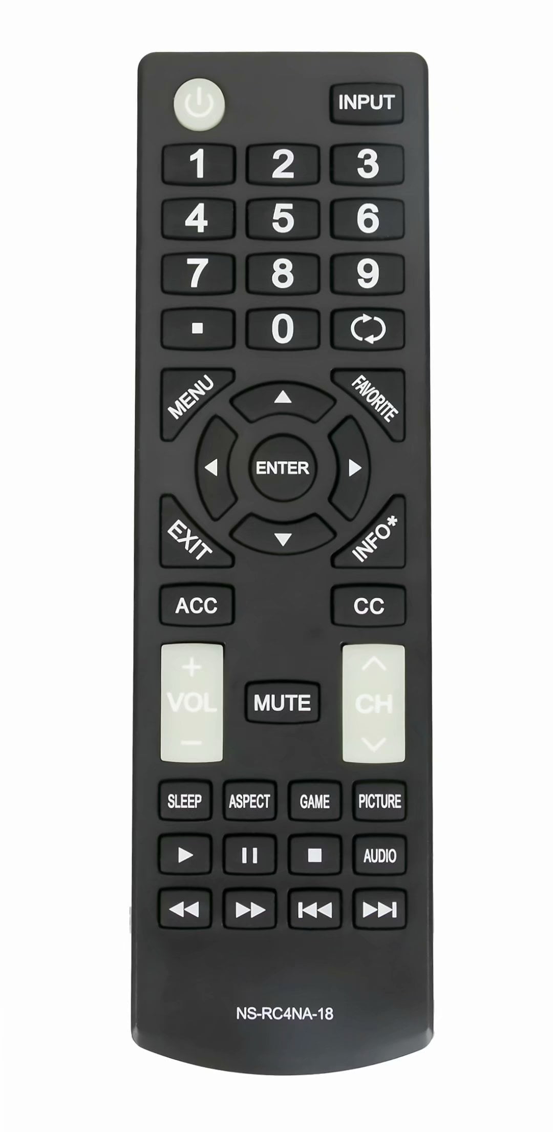 New NS-RC4NA-18 Remote Control for Insignia TVs NS-55D420MX18 NS ...