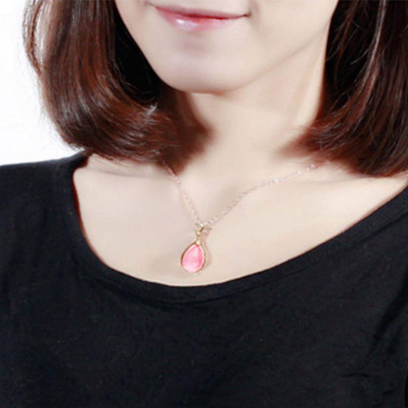 New Natural Charm Female Pendant Furong Stone Harp Charm Simple Pendant ...