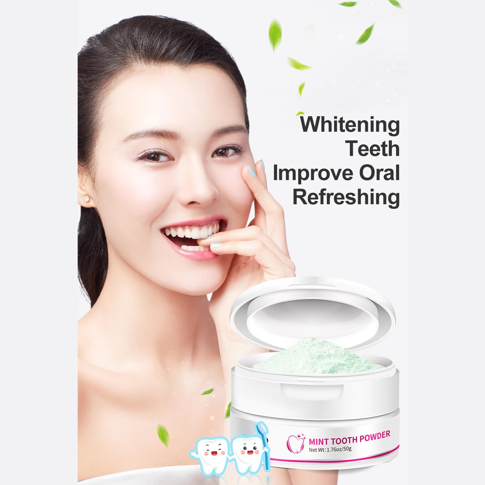New！ Natural Mint Tooth Powder Tooth Cleaning Powder Remineralizing ...