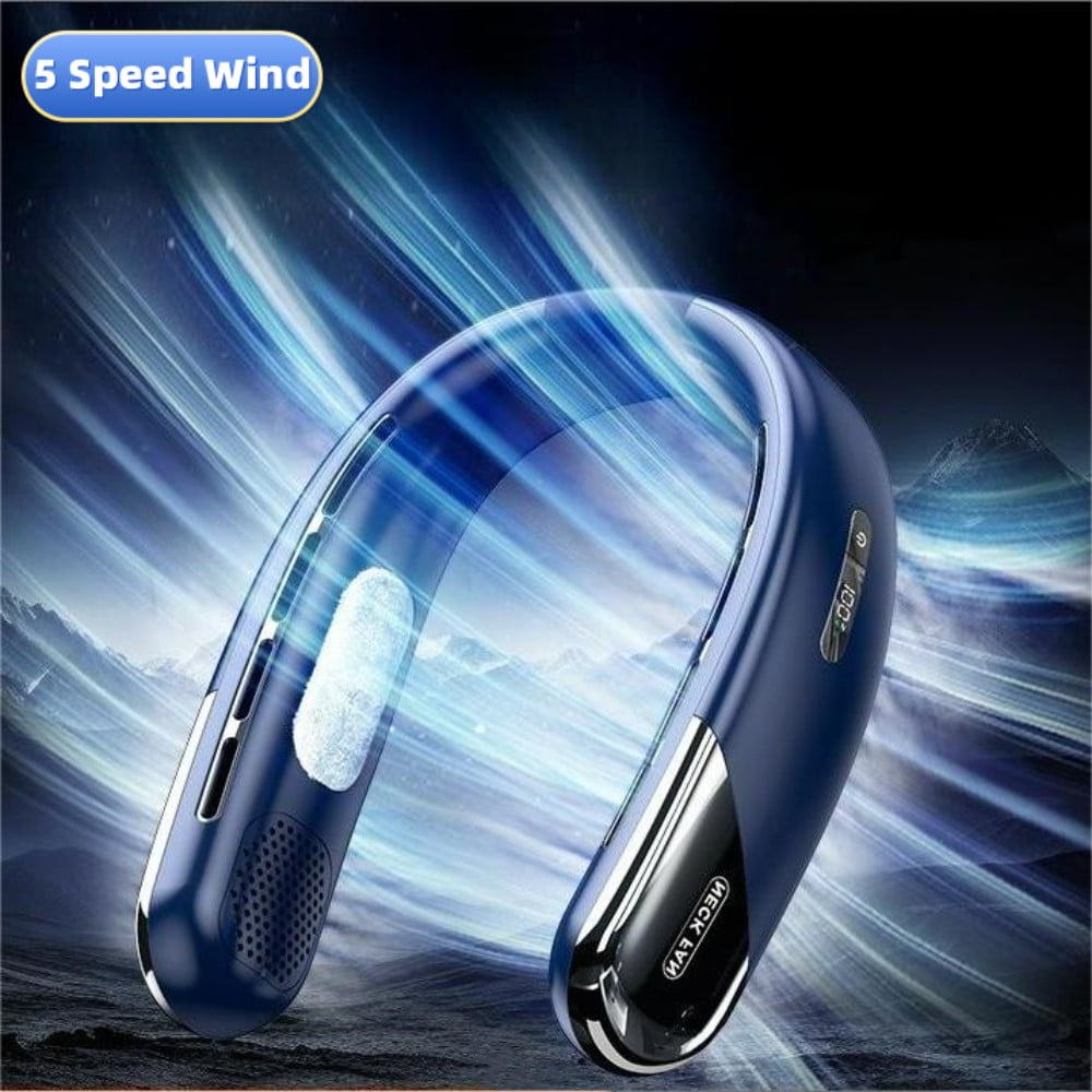 New Neck Fan Portable Hanging Wearable Cooling Fans Bladeless Cooler ...