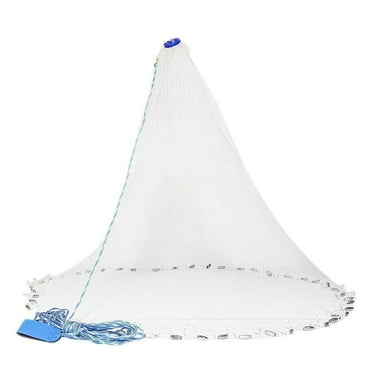 "FITEC RS750 Super Spreader Fishing Cast Net, 8'x3/8"" Mesh, Clear Mono ...