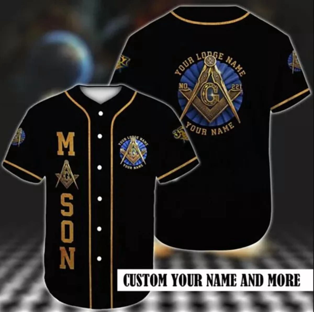 New New Freemason Symbol Custom Lodge Name Number 3D Jersey Shirt Us ...