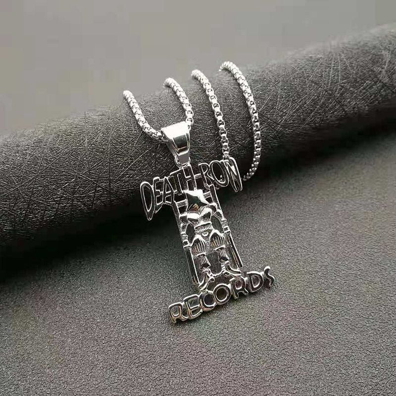 New Nightclub Rhinestone Records Prisoner Pendant Hip Hop Death Row ...