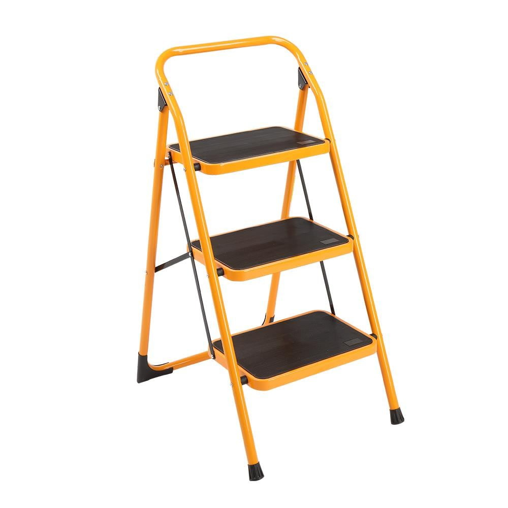 New Non Slip 3 Steps Ladder Stool Folding Ladder Safety Tread 330LBS ...
