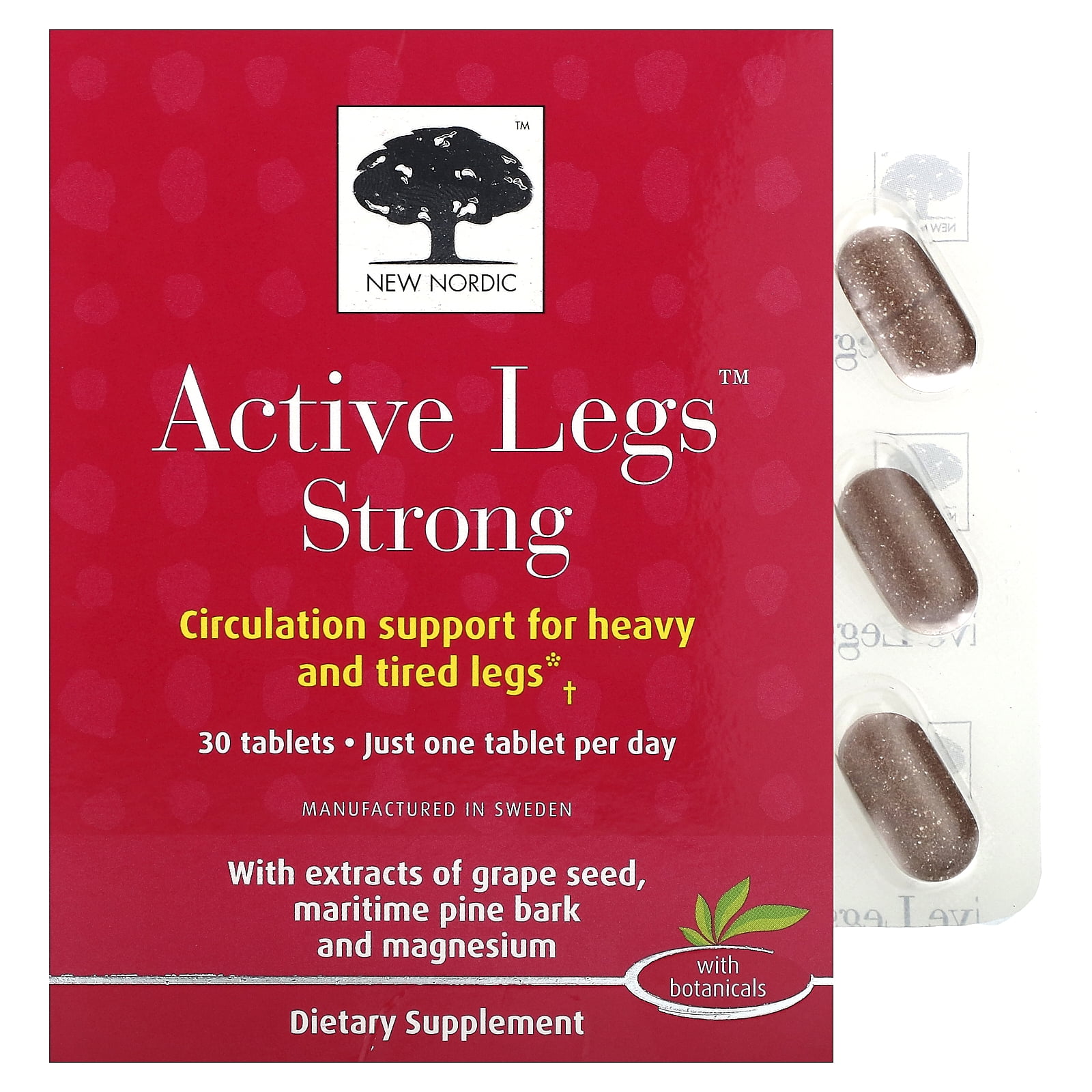New Nordic Active Legs Strong | Circulation Support Supplement | 30 ...