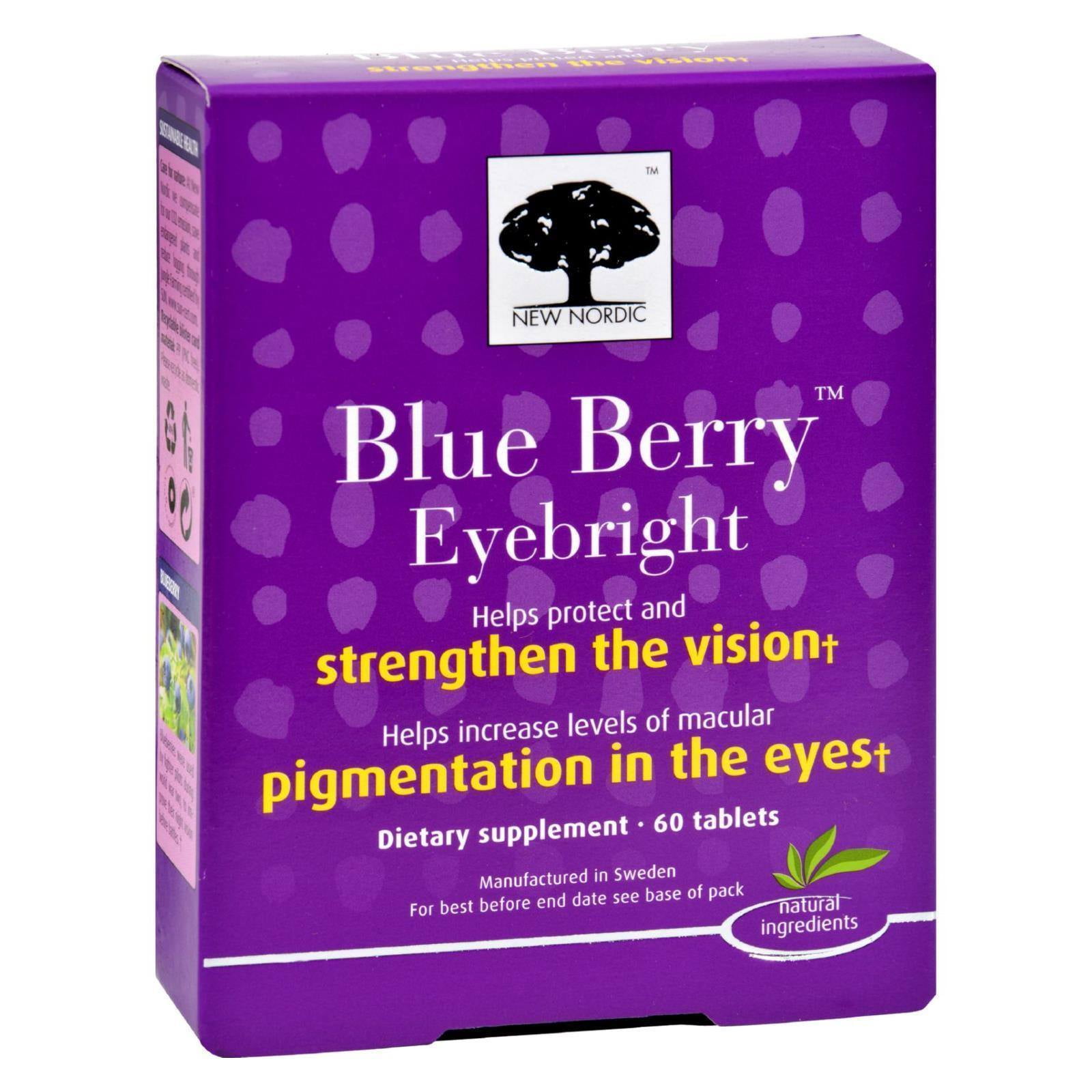New Nordic Blue Berry Eyebright - 60 Tablets - Walmart.com
