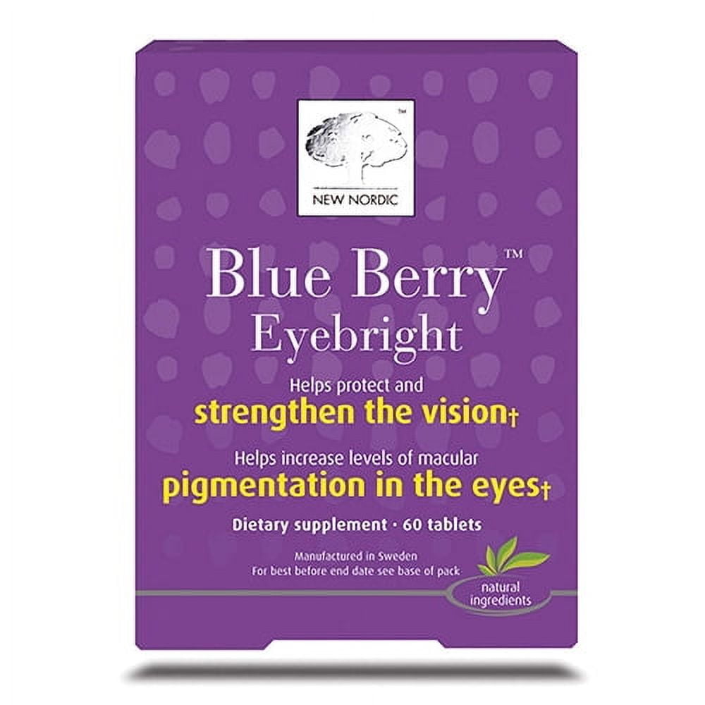 New Nordic Blue Berry Eyebright Tablets, 60 Ea - Walmart.com