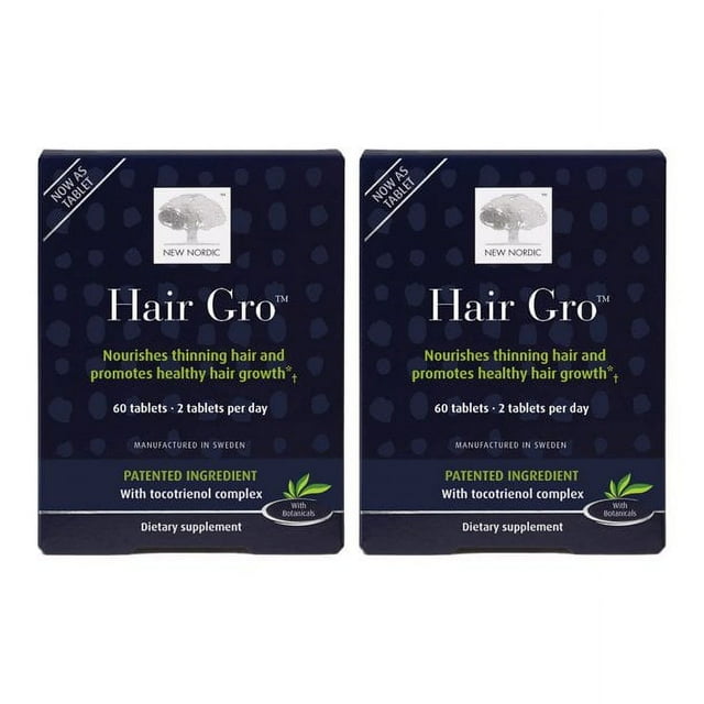 New Nordic Hair Gro | Hair Growth Supplement | Biotin & Palm Fruit | 60 ...