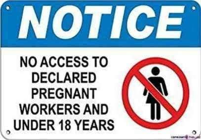 New Notice Signs Metal Tin Sign -notice No Access To Declared Pregnant ...