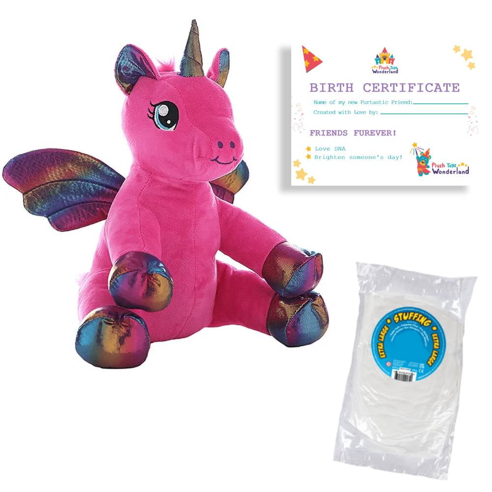 New Nova The Pink Winged Unicorn 16-Inch DIY Plush Kit with Birth ...