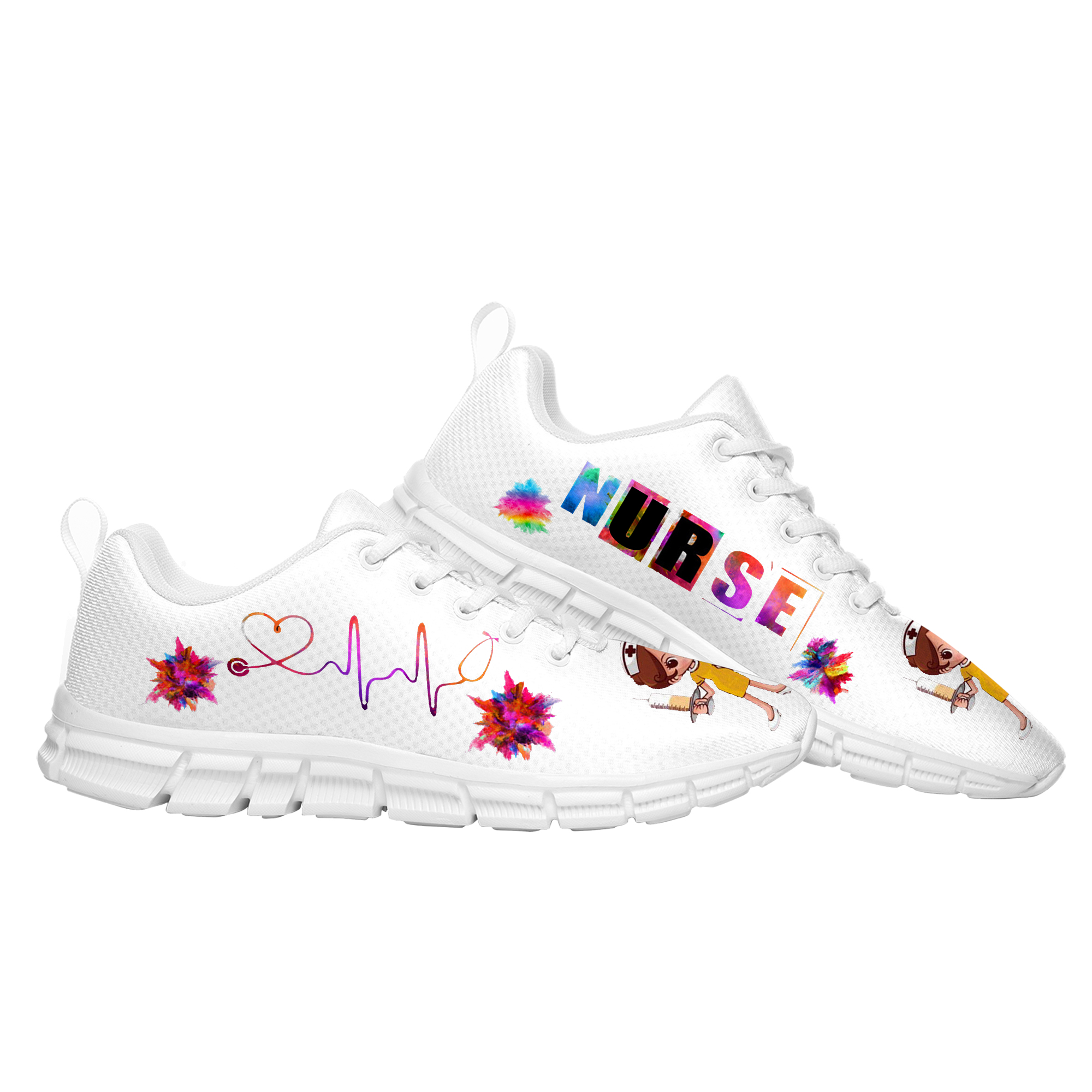New Nurse Shoes Heart Beat Brand Sports Custom Shoes High Quality Mens ...