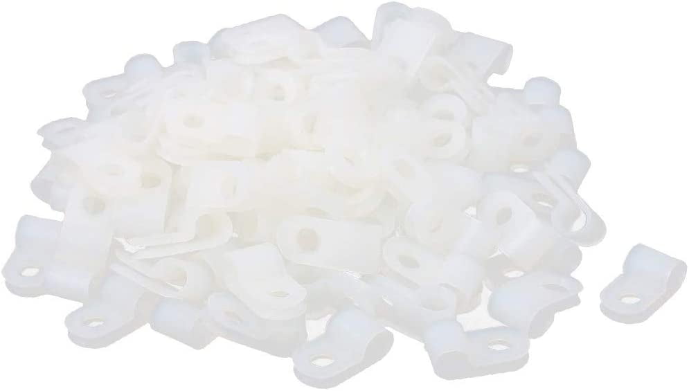 New Nylon R Type Wire Cord Clip Cable Clamp Fastener Harness 4.8mm 3/16 ...