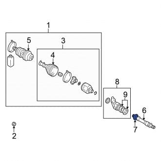 New OEM Front Outer CV Axle Shaft Carrier Bearing Cover Fits, 2001-2005 ...
