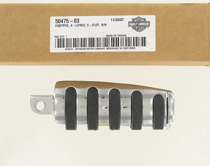 New OEM Genuine Harley-Davidson Foot Peg 5-Slot Right Male-Mount Style ...
