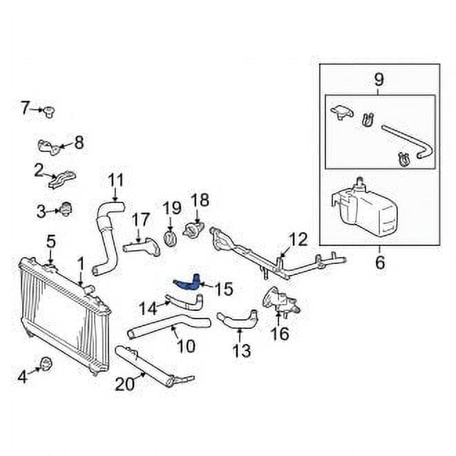 New OEM Genuine Toyota Engine Coolant Bypass Hose - Part # 1626103050 ...
