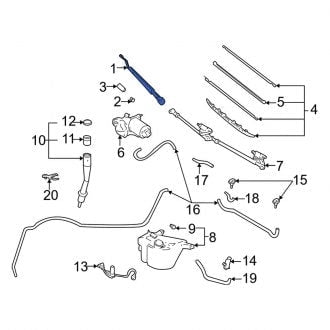 New OEM Genuine Toyota Left Windshield Wiper Arm - Part # 852210C010 ...