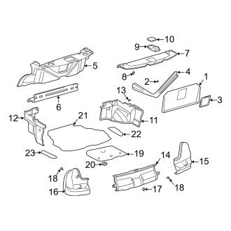 New OEM Trunk Trim Panel Clip Fits, 1997-2018 Lexus ES - Part ...