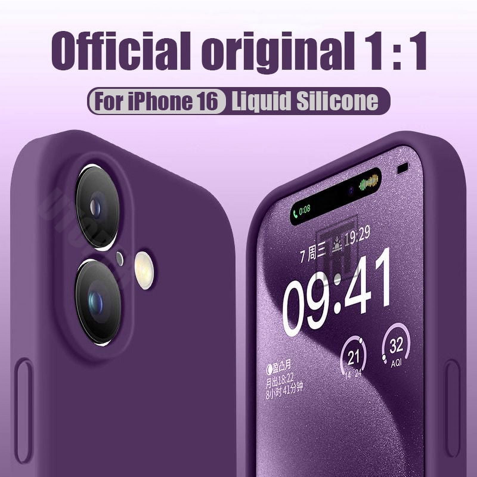 New Official 16 Soft Antiskid Liquid Silicone Case for iPhone 16 15 14 ...